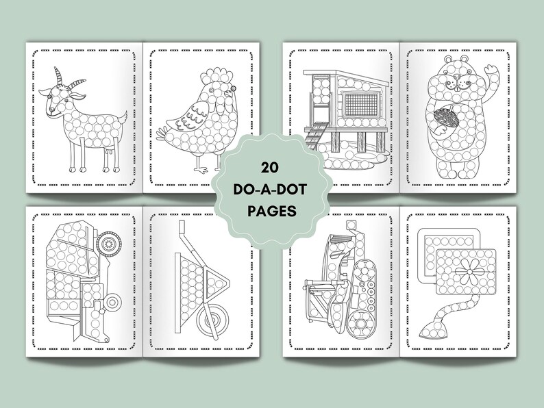 Around the Farm Do-a-dot Activity Pages | Toddler Activity | Preschool ...