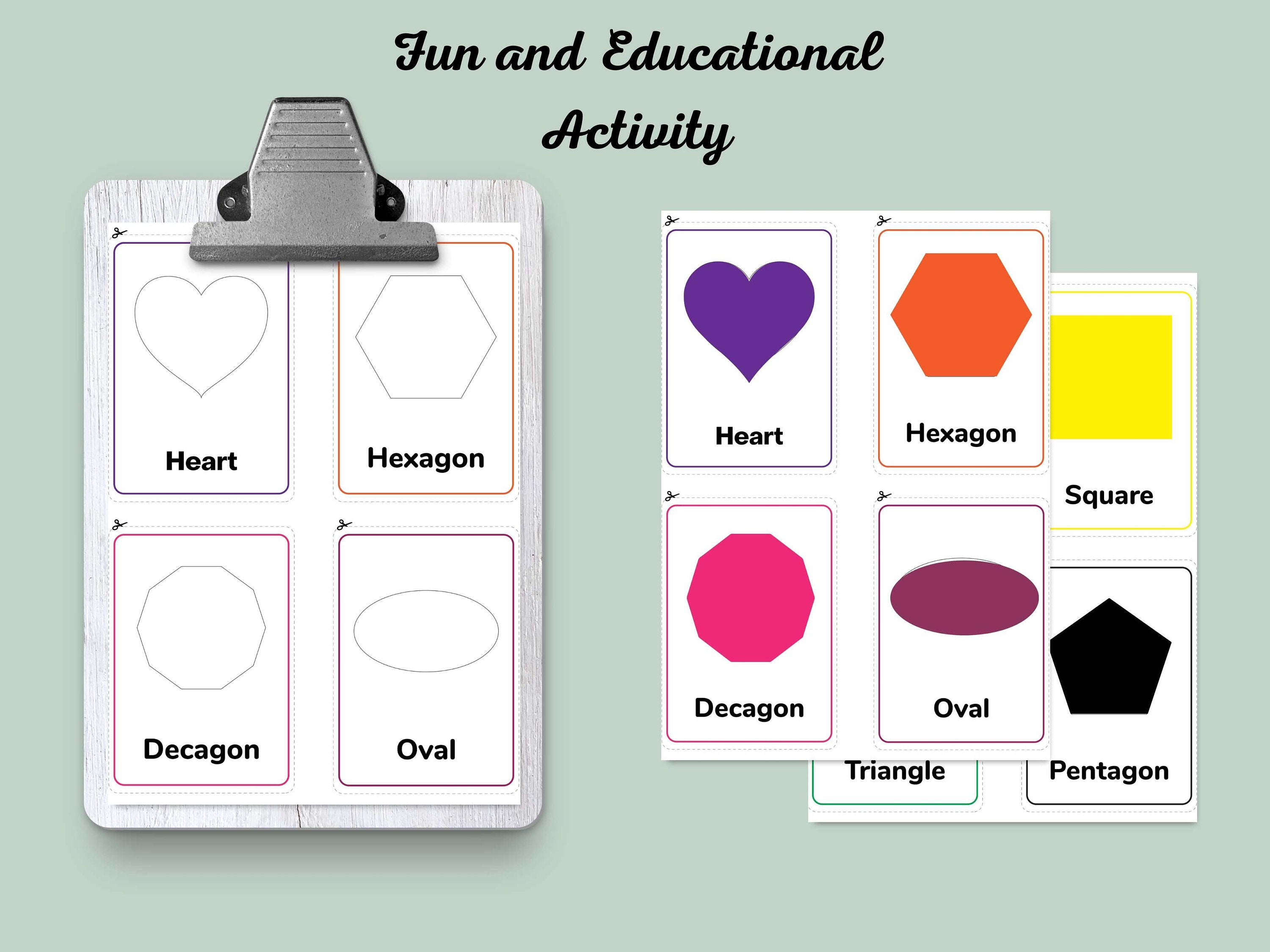 Shape Matching Flash Cards | Toddler Activities | Learning Flash Cards ...