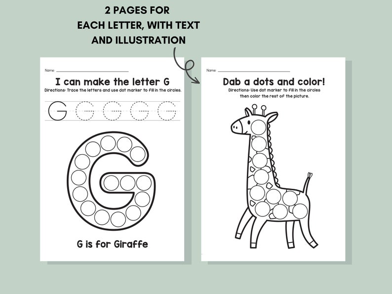 ABC Coloring Pages Do-a-dot Activity for Toddler Alphabet Worksheets ...