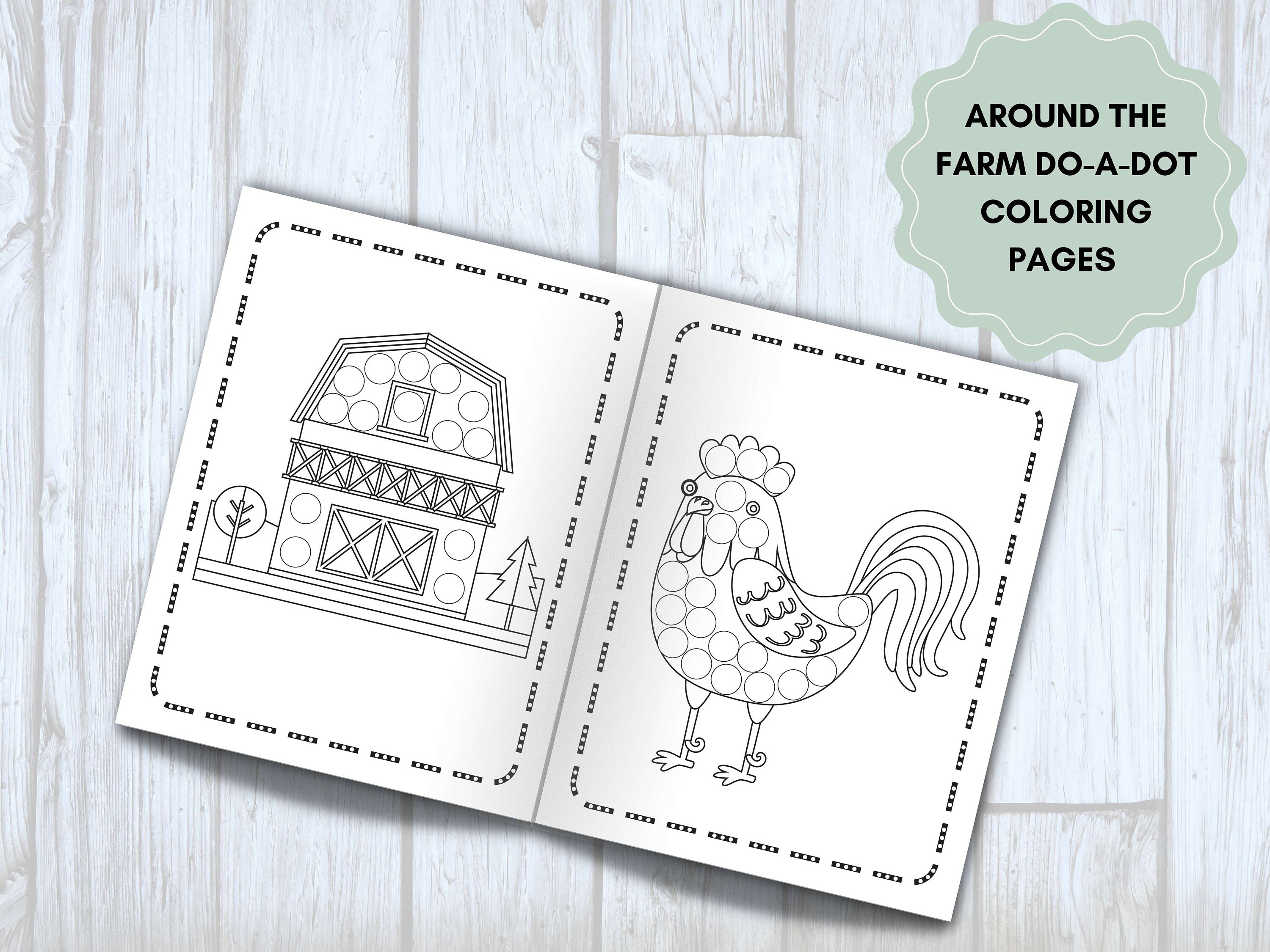 Around the Farm Do-a-dot Activity Pages | Toddler Activity | Preschool ...
