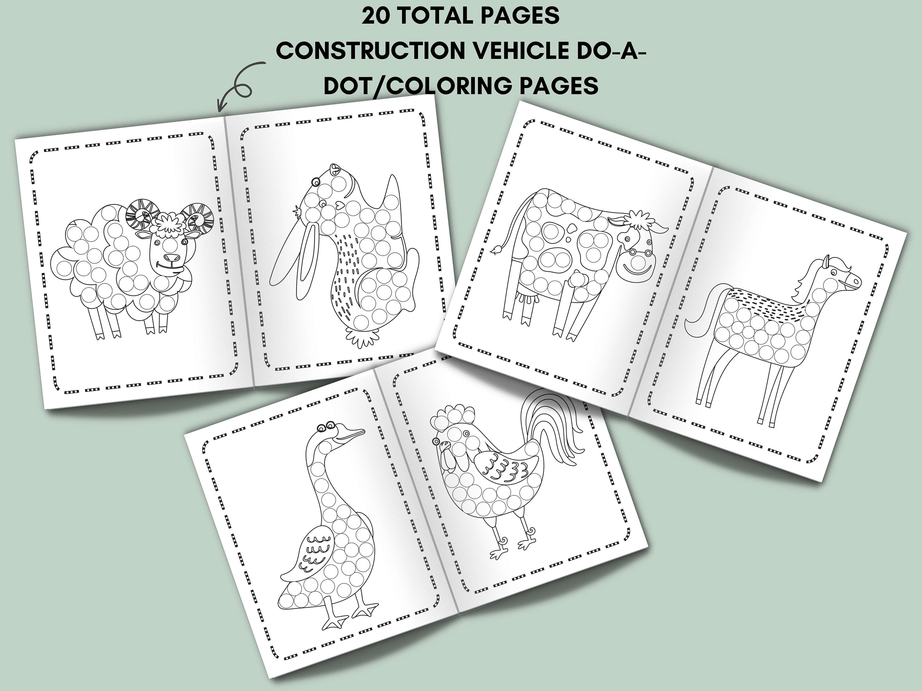 Around the Farm Do-a-dot Activity Pages | Toddler Activity | Preschool ...