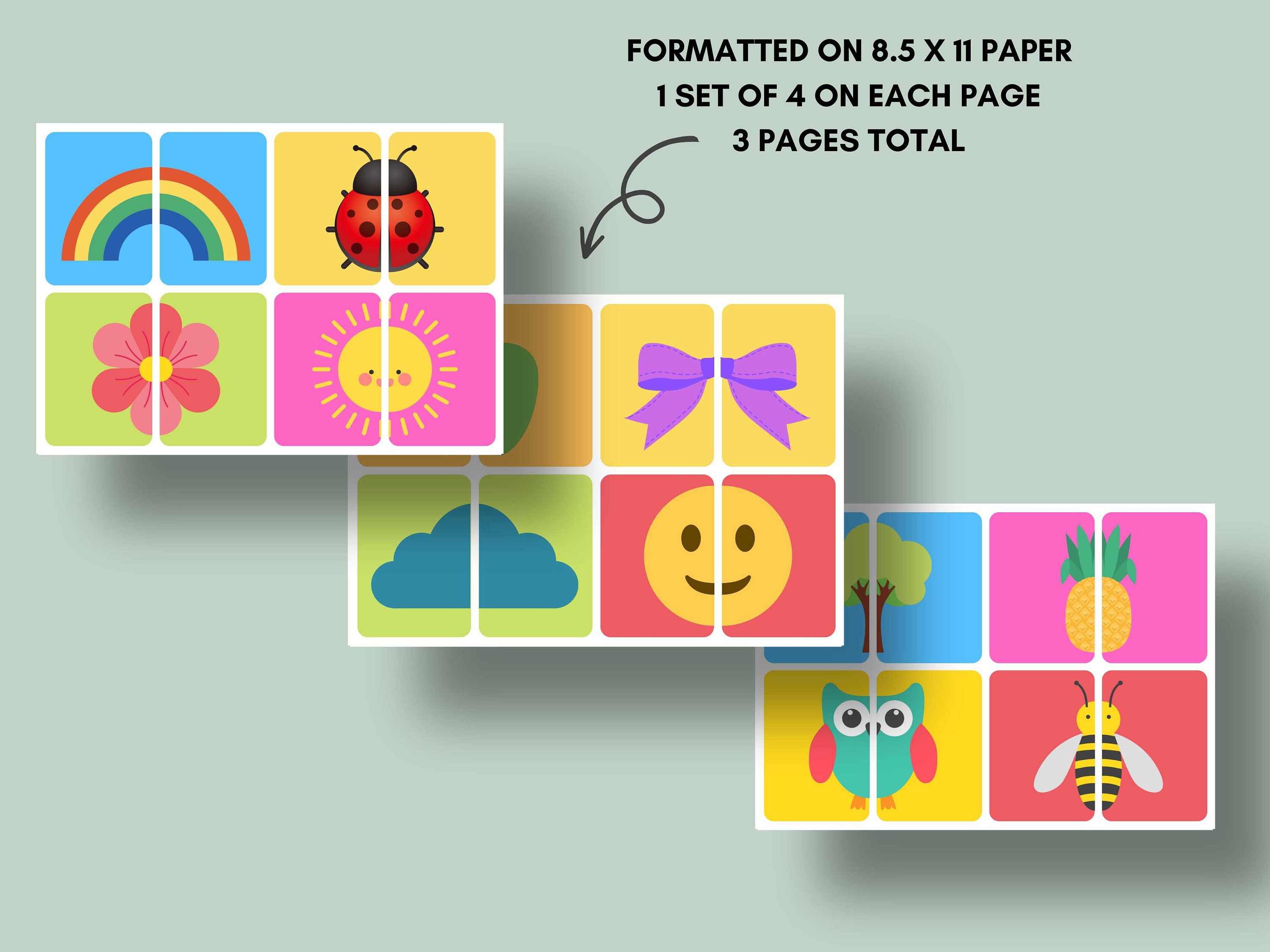 Partner Matching Cards | Toddler Activities | Memory Game - Etsy