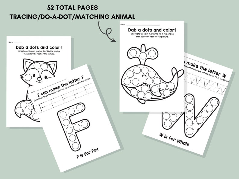 ABC Coloring Pages Do-a-dot Activity for Toddler Alphabet Worksheets ...