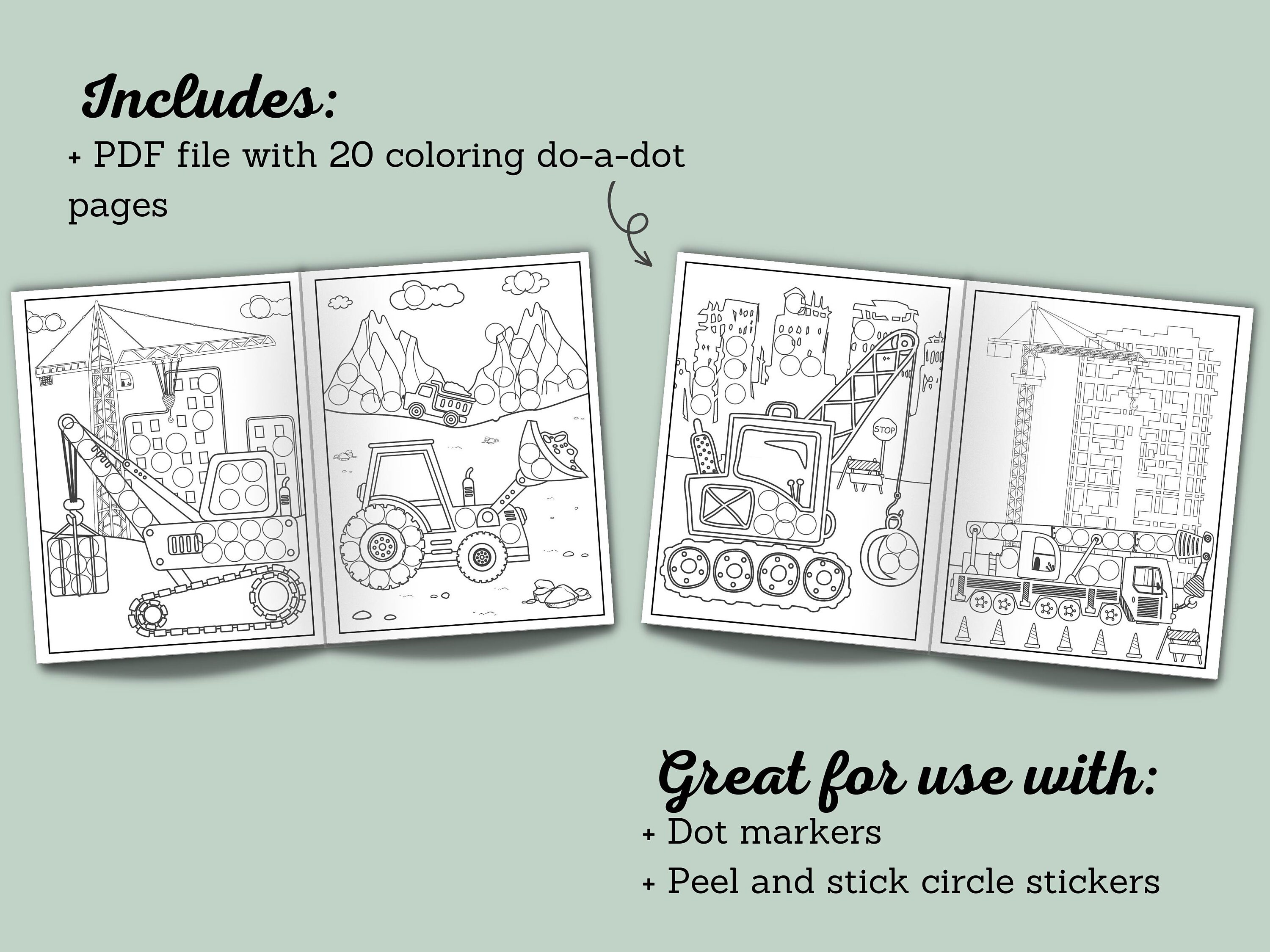 Construction Do-a-dot Activity Pages | Toddler Activity | Preschool ...