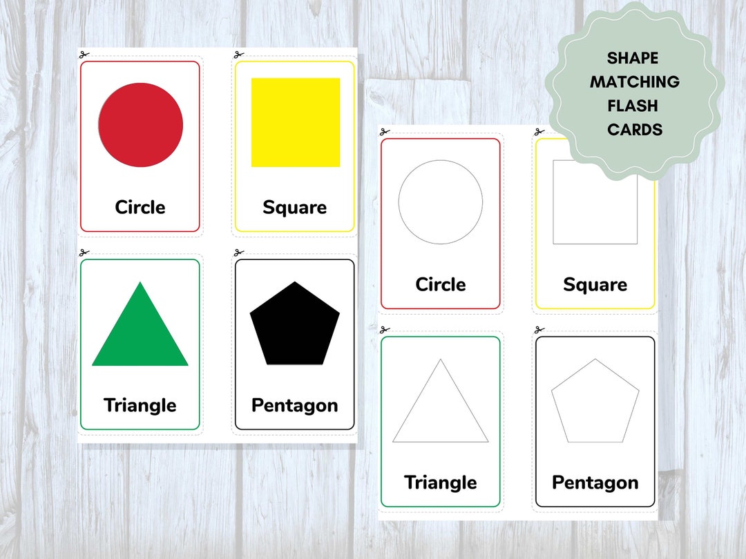 Shape Matching Flash Cards | Toddler Activities | Learning Flash Cards ...