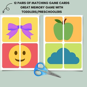 Partner Matching Cards | Toddler Activities | Memory Game - Etsy