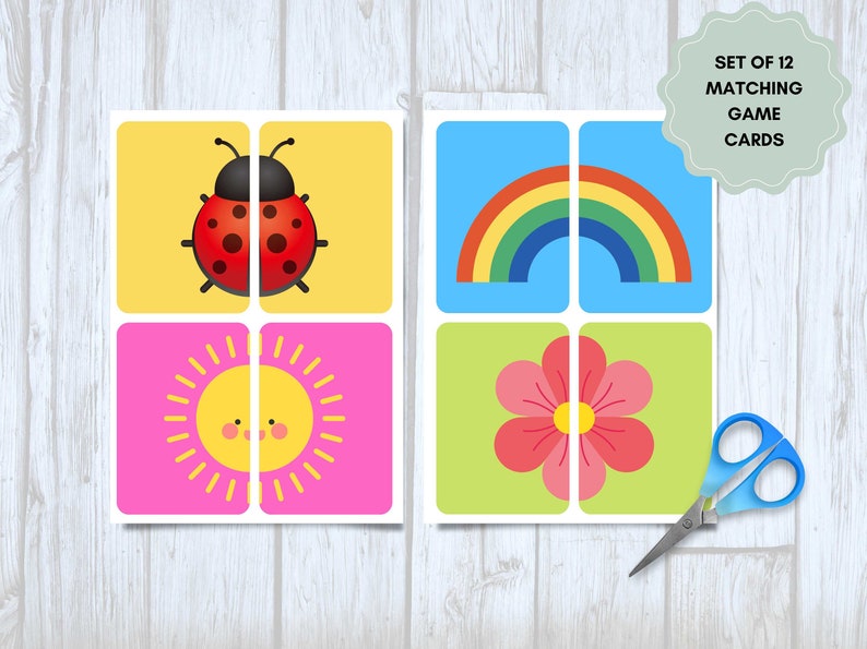 Partner Matching Cards | Toddler Activities | Memory Game - Etsy