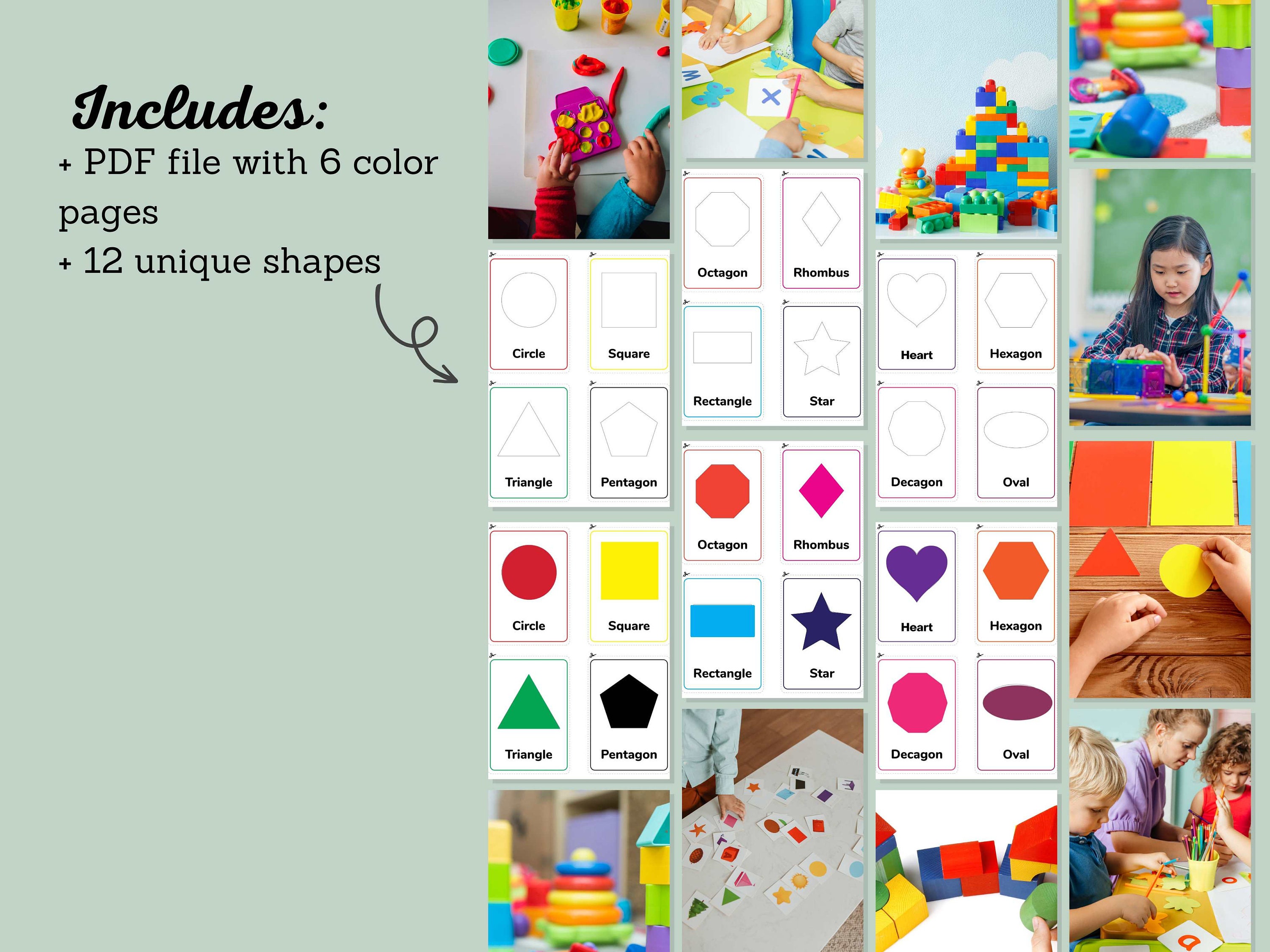 Shape Matching Flash Cards | Toddler Activities | Learning Flash Cards ...