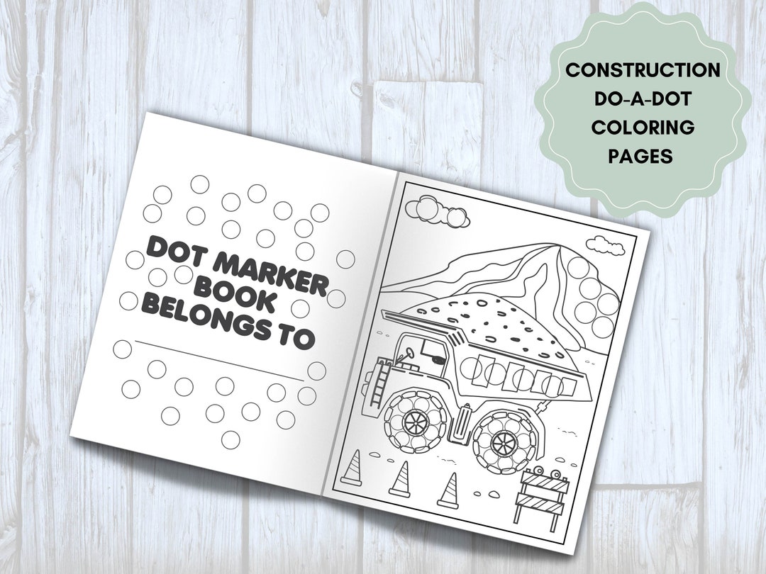 Construction Do-a-dot Activity Pages | Toddler Activity | Preschool ...