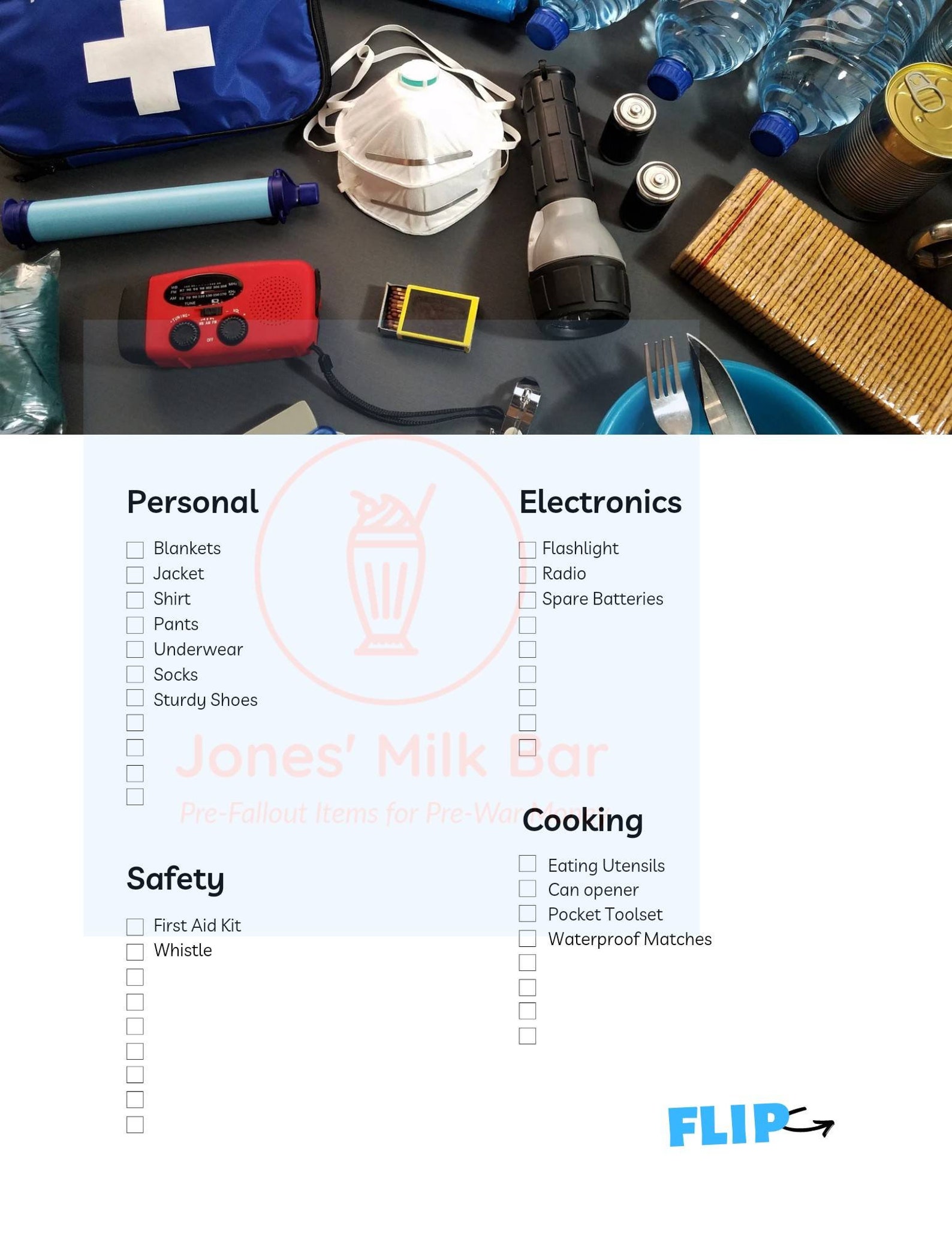 Go Bag Checklist - Etsy