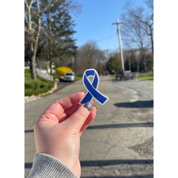 Colon Cancer Ribbon Colon Cancer Sticker Colon Cancer - Etsy