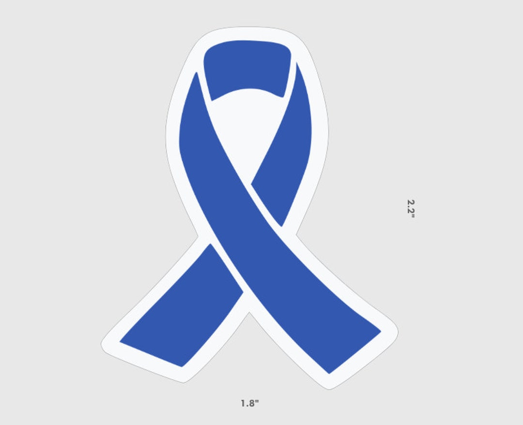 Colon Cancer Ribbon Colon Cancer Sticker Colon Cancer - Etsy