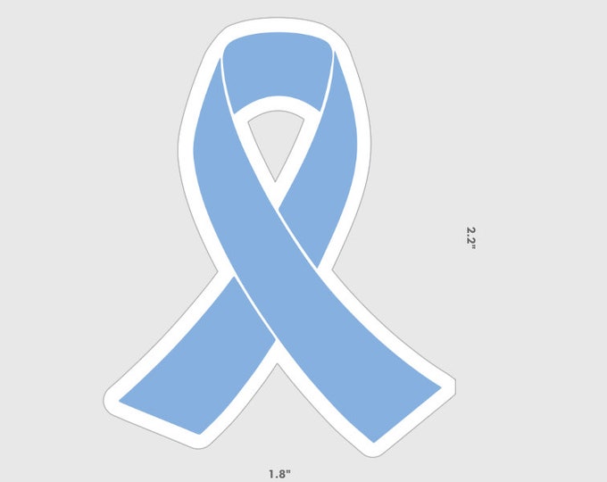 Prostate Cancer Ribbon Sticker, Prostate Cancer, Cancer Stickers ...