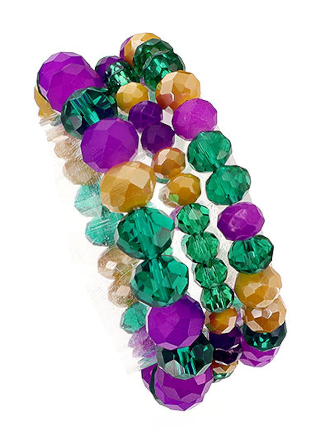 Mardi Gras Pearl Le Fluer Bracelet, Women Fashion Mardi Gras Glass Bead ...