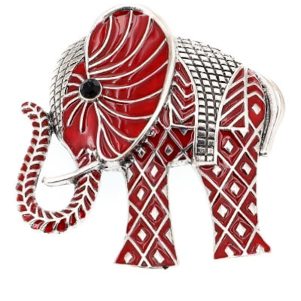 Elephant Brooch - Etsy