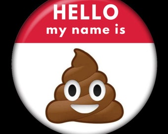 Hello My Name is Button - Etsy