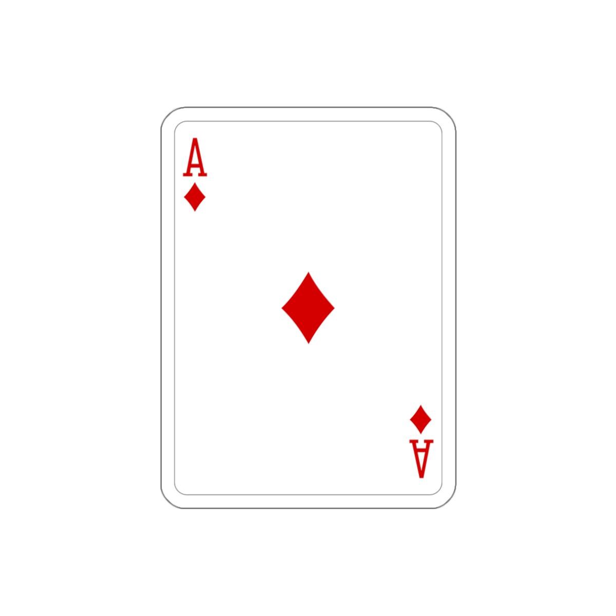 Vinyl Sticker - Playing Card : the Ace of Diamonds - Etsy