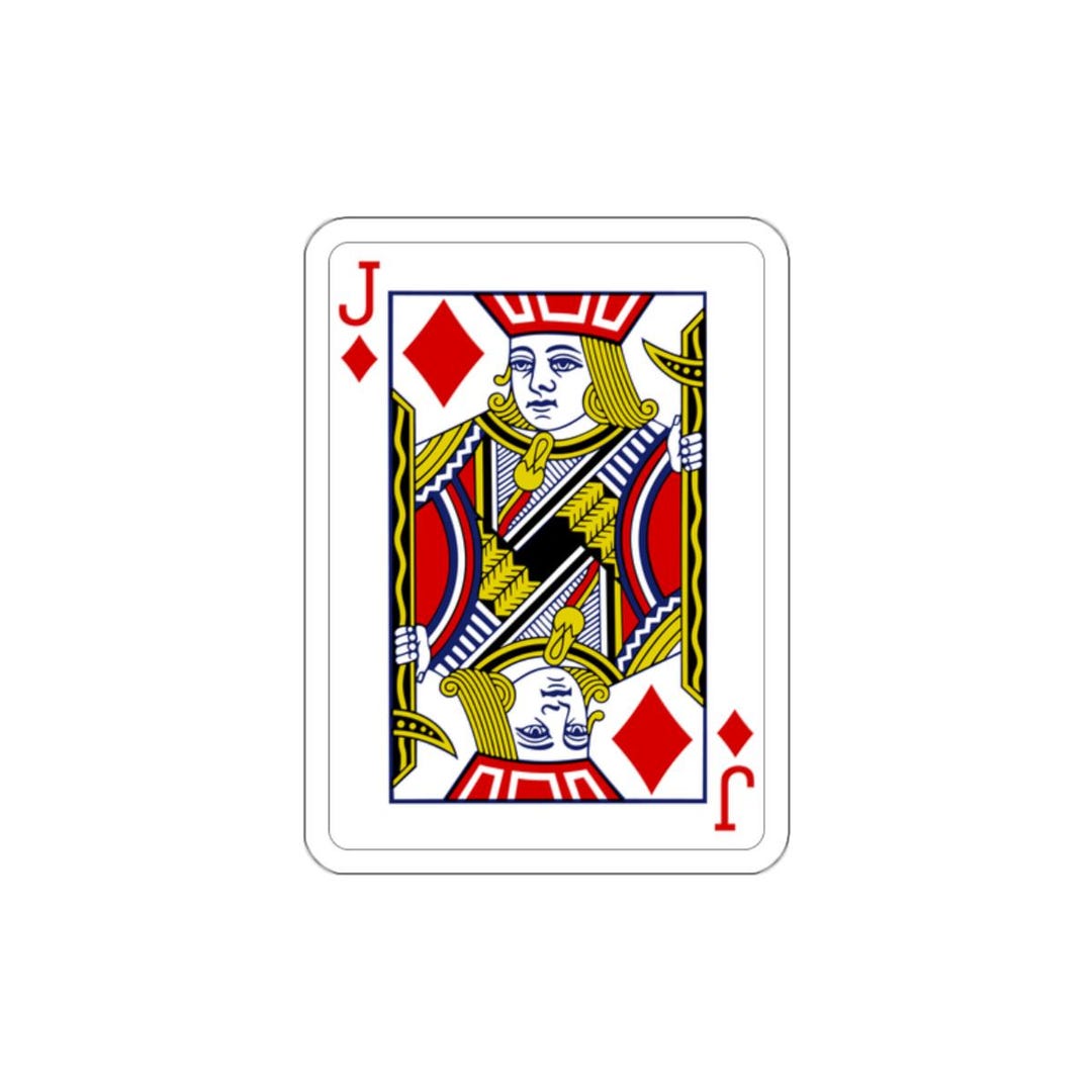 Vinyl Sticker - Playing Card : the Jack of Diamonds - Etsy