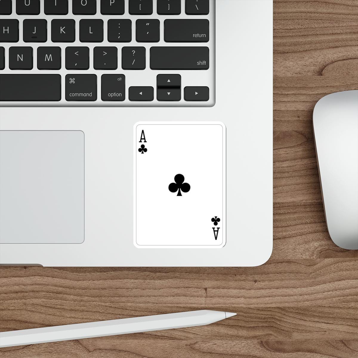 Vinyl Sticker - Playing Card : the Ace of Clubs - Etsy