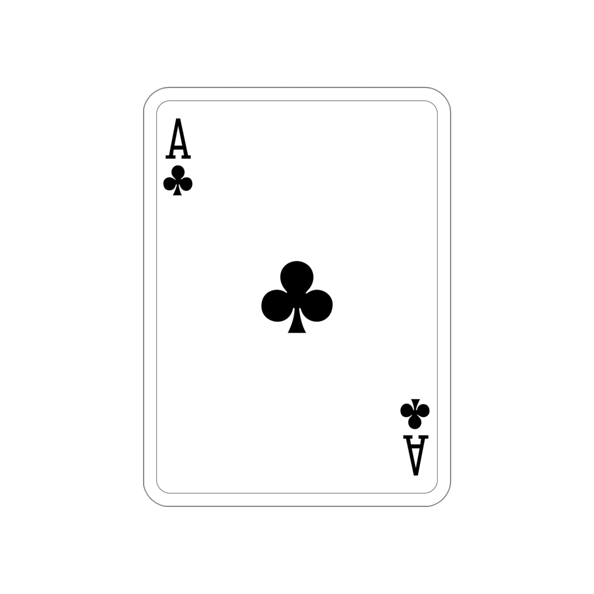 Vinyl Sticker - Playing Card : the Ace of Clubs - Etsy