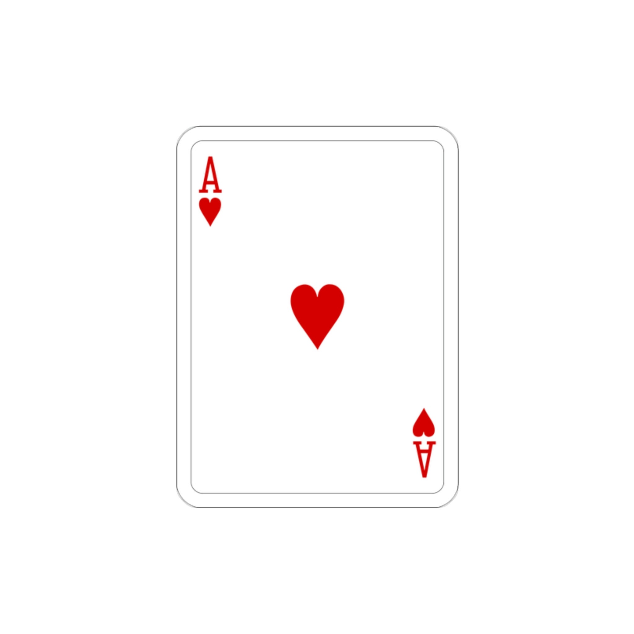 Vinyl Sticker - Playing Card : the Ace of Hearts - Etsy