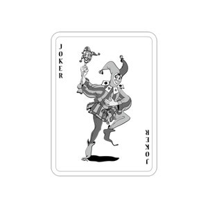 Vinyl Sticker - Playing Card : the Joker - Etsy