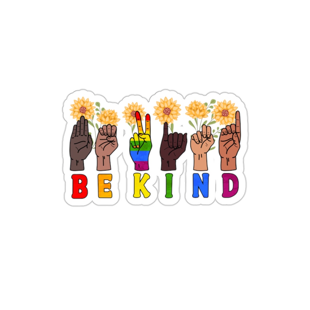 Vinyl Sticker - Pride Month: Be Kind Design - Etsy