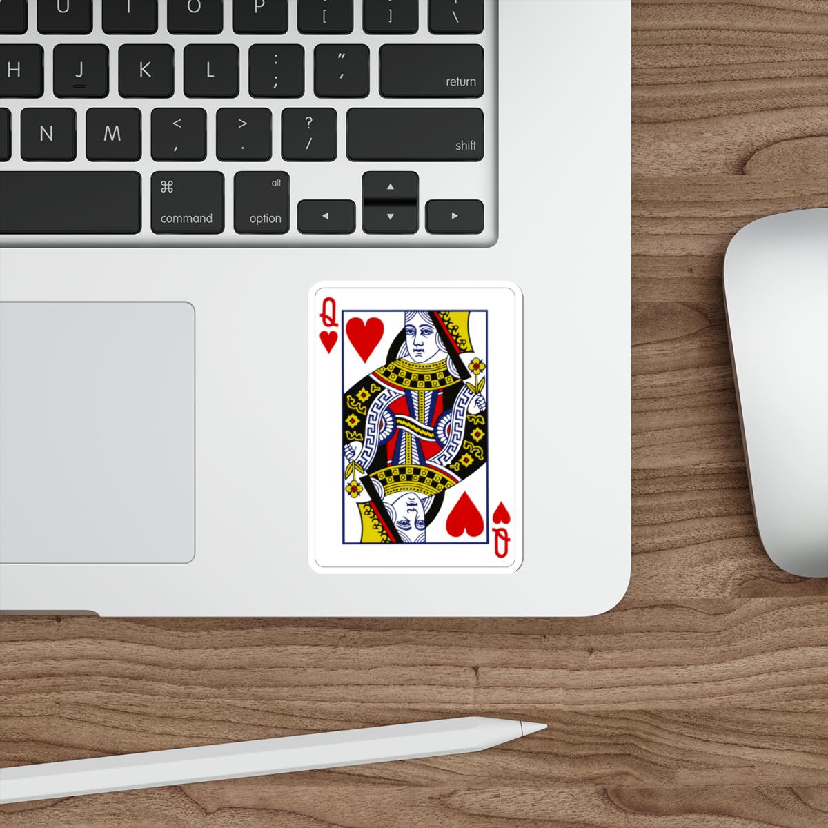 Vinyl Sticker - Playing Card : the Queen of Hearts - Etsy