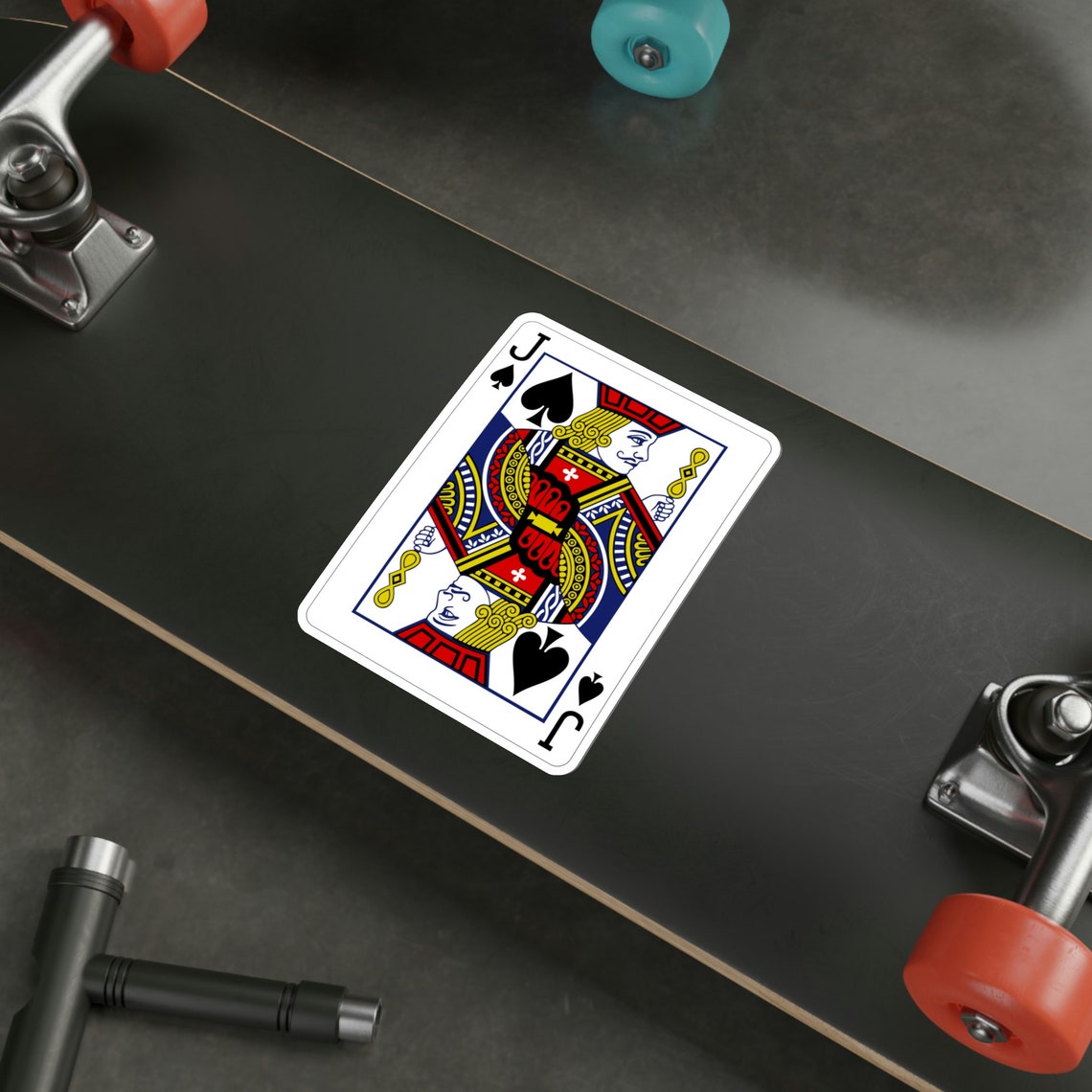 Vinyl Sticker Playing Card : the Jack of Spades - Etsy
