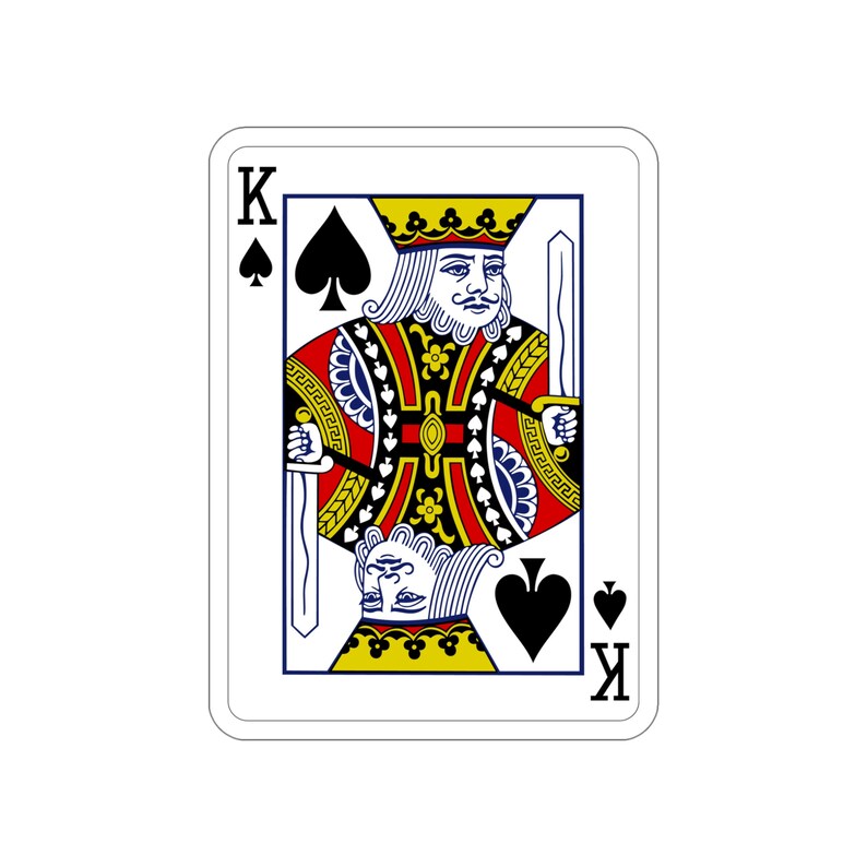 Vinyl Sticker Playing Card : the King of Spades - Etsy