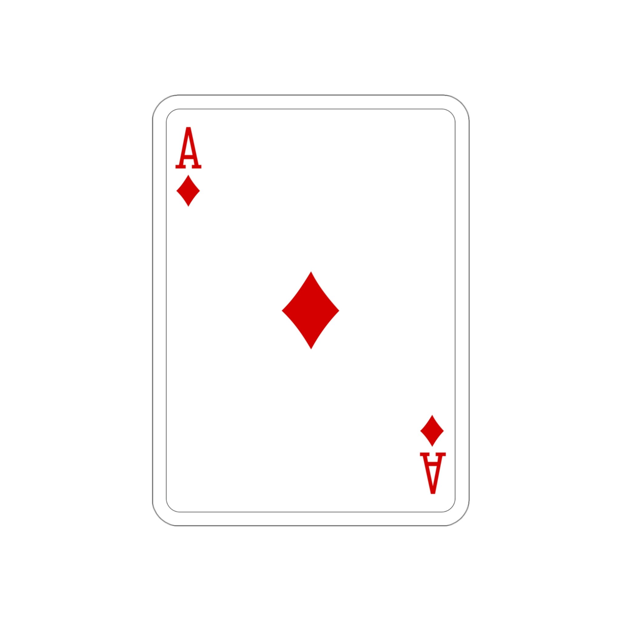 Vinyl Sticker - Playing Card : the Ace of Diamonds - Etsy