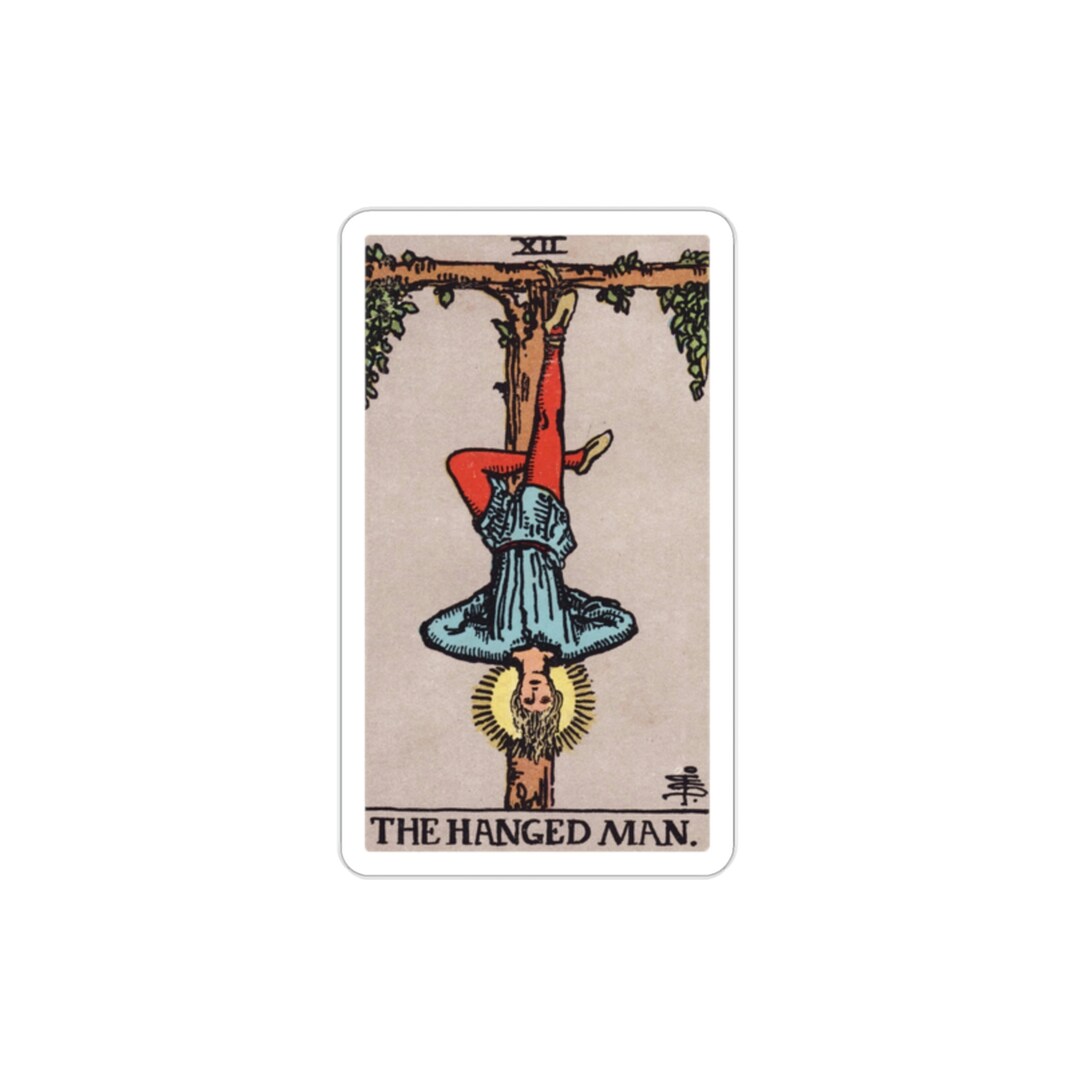 Vinyl Sticker - Tarot Card : the Hanged Man - Etsy