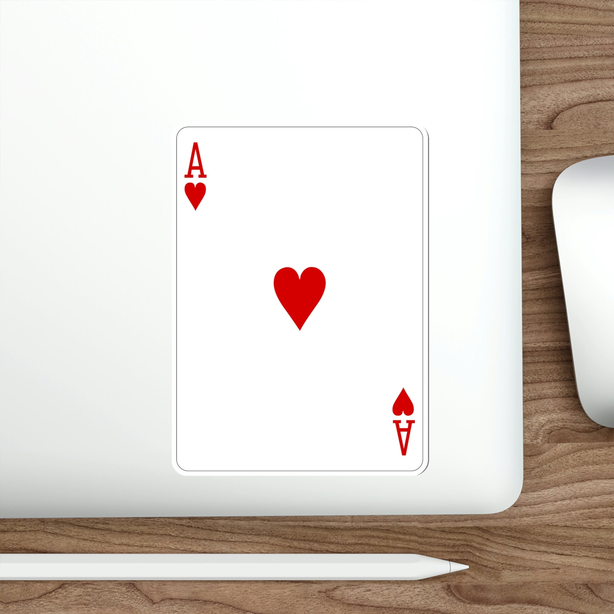 Vinyl Sticker - Playing Card : the Ace of Hearts - Etsy