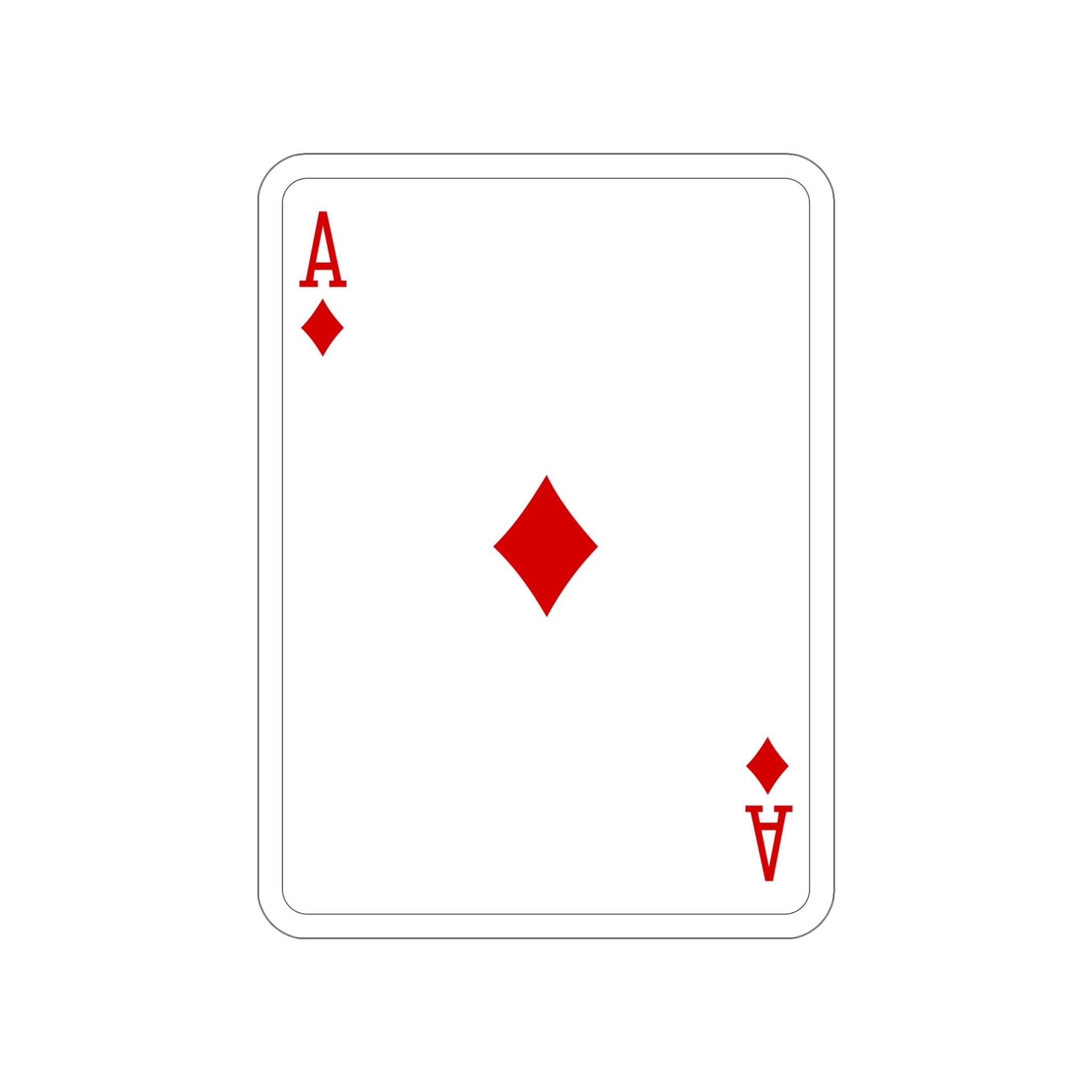 Vinyl Sticker - Playing Card : the Ace of Diamonds - Etsy