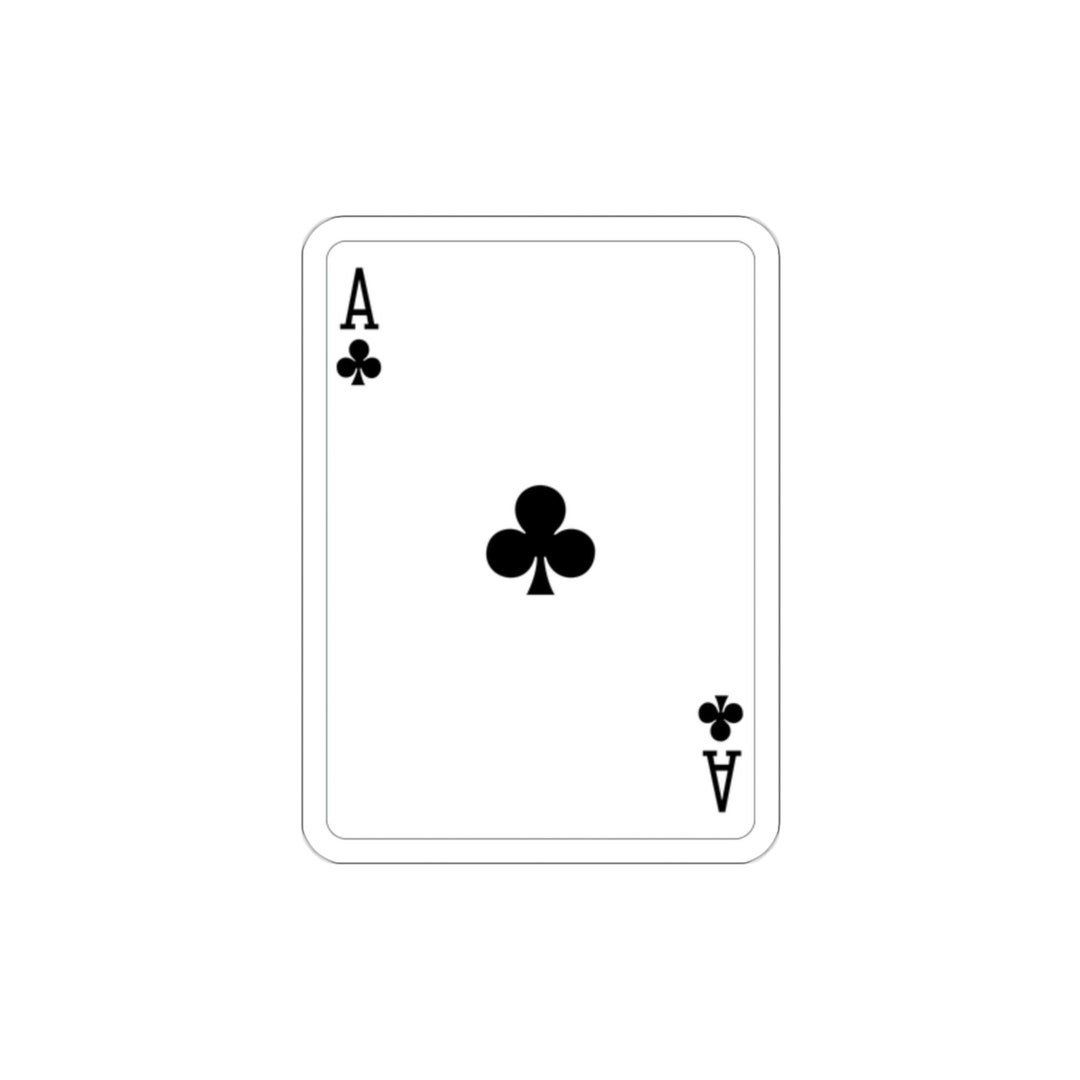 Vinyl Sticker Playing Card : the Ace of Clubs - Etsy