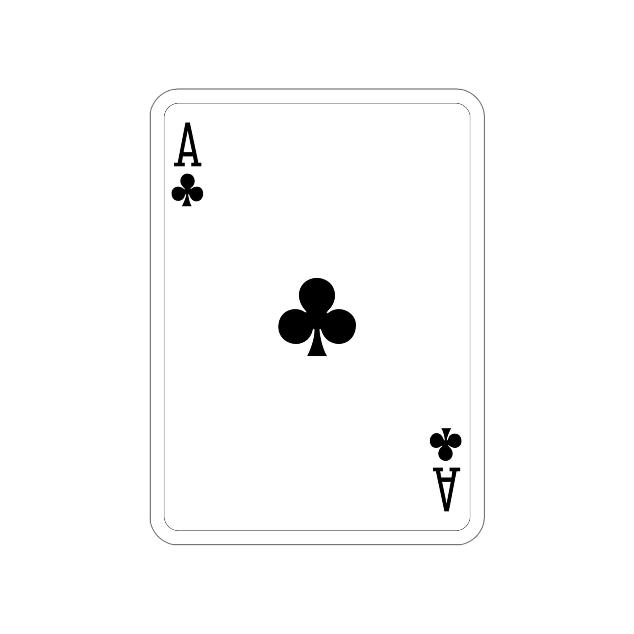 Vinyl Sticker - Playing Card : the Ace of Clubs - Etsy