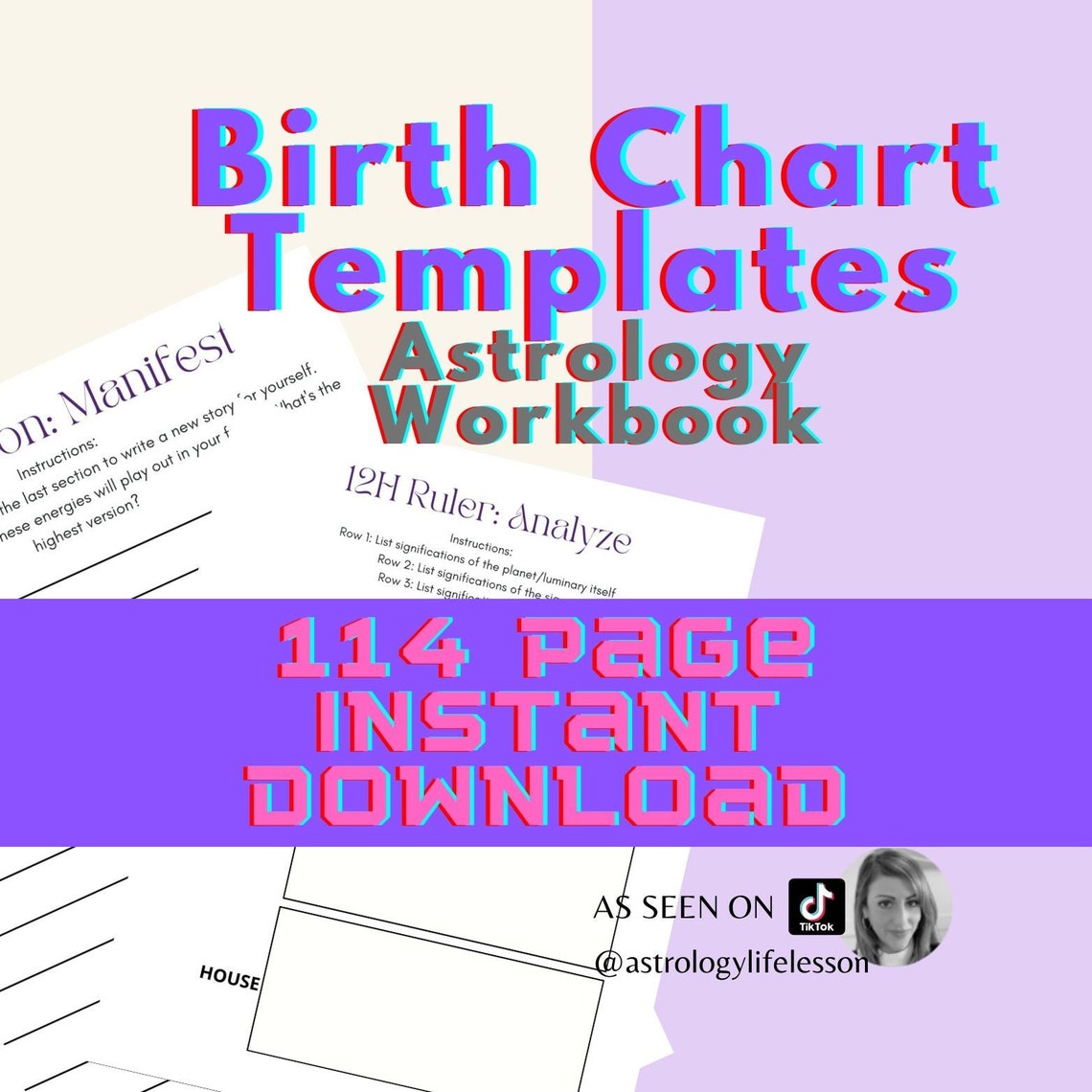 114 Pages of Birth Chart Template Workbook PDF - Etsy