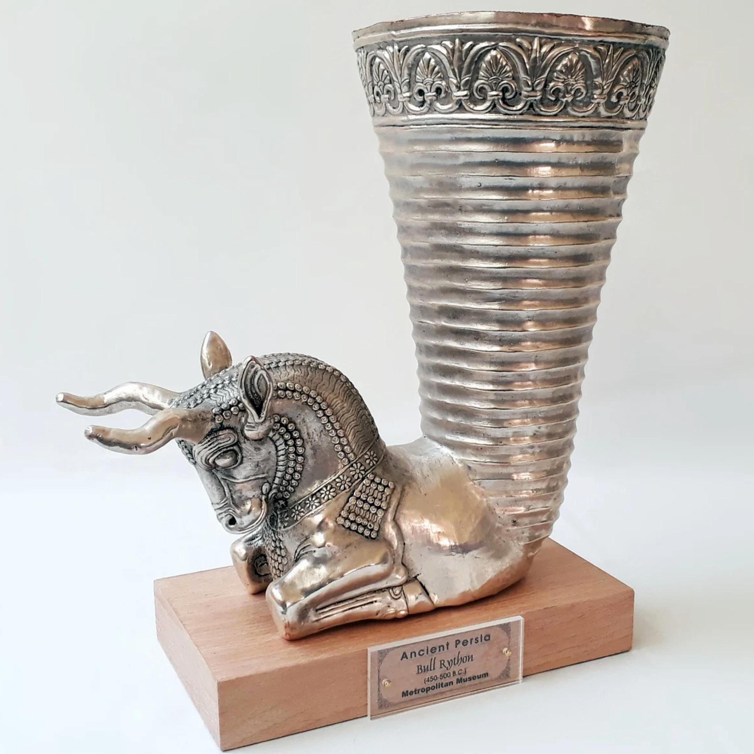 Achaemenid Persian Rhyton Replicas – Handmade Copper Bull and Griffin ...