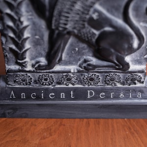 Replica of the Winged Lion With Lotus Flower Relief in Persepolis From ...