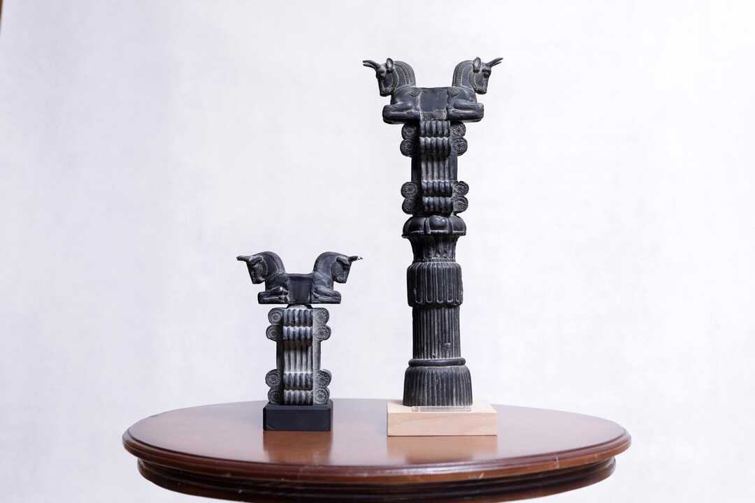 Decorative Replica of the Apadana Palace Column With Double Headed Bull ...