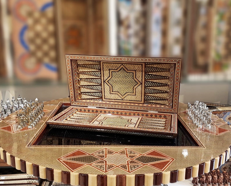 5050cm All Over Khatam Persian Chess & Backgammon Set - Etsy