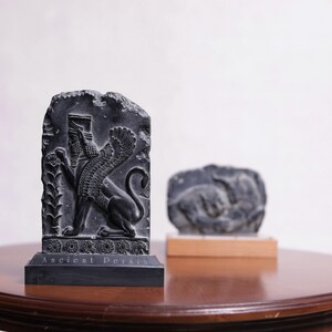 Replica of the Winged Lion With Lotus Flower Relief in Persepolis From ...