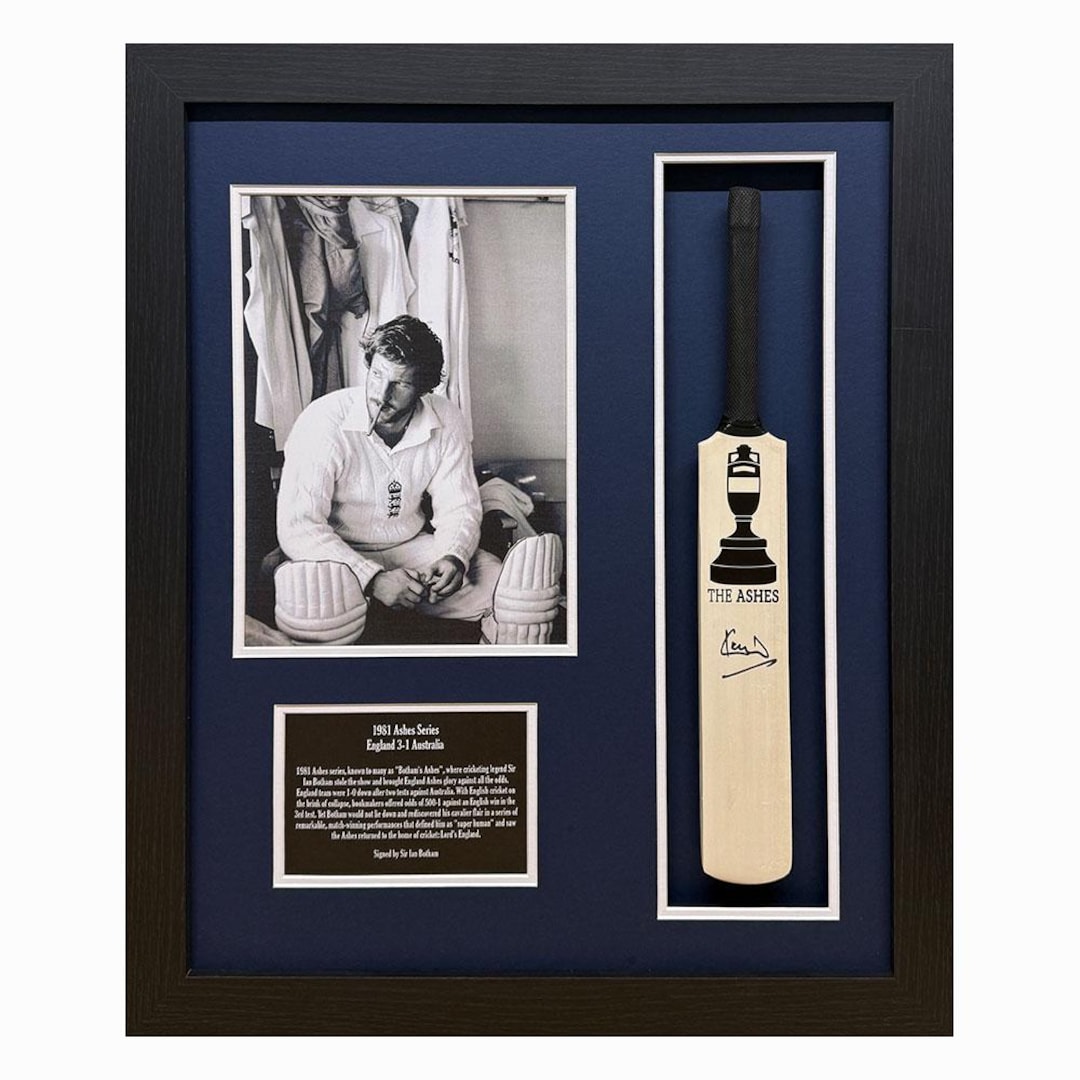 Lord Ian Botham Signed and Framed Mini Cricket Bat With COA & Photo ...
