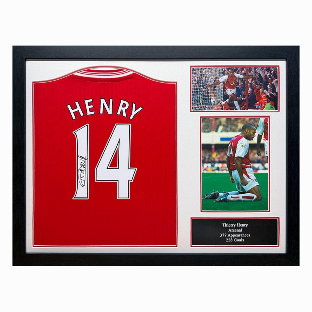 Thierry Henry Signed and Framed Arsenal Shirt With COA & Photo Proof - Etsy