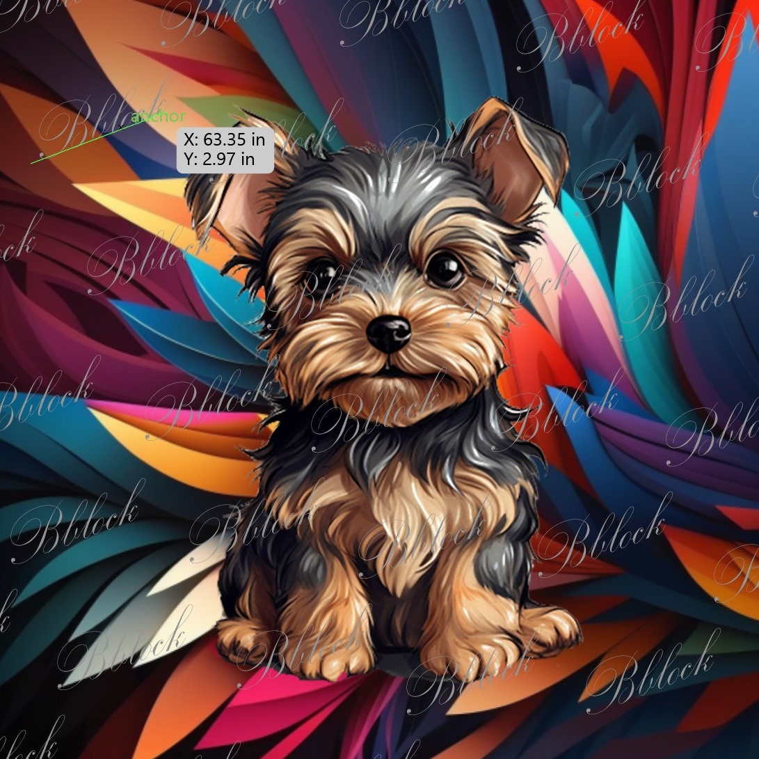 Adorable Yorkie Clipart: 12 Pngs of Toon Yorkies - Etsy