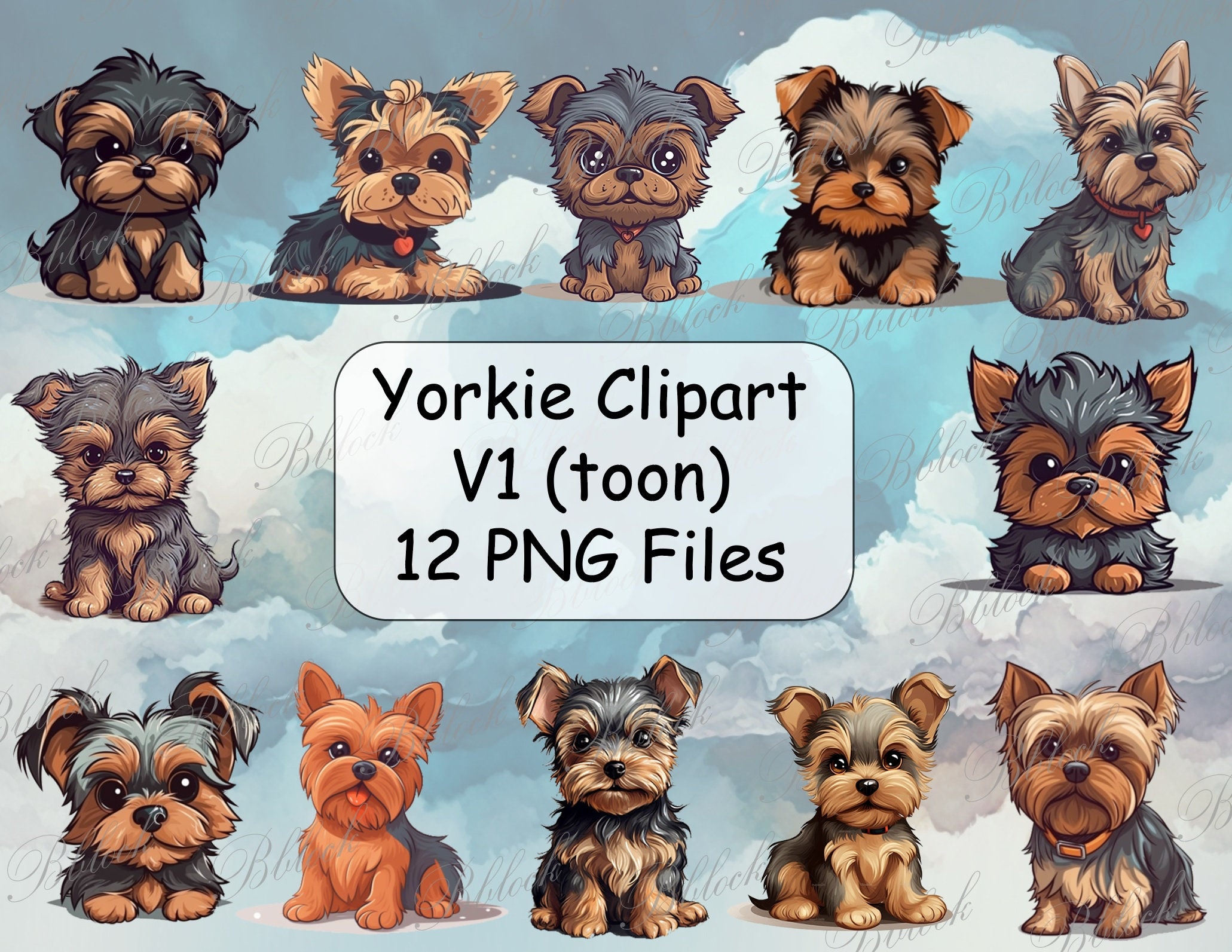 Yorkie Drawing Simple