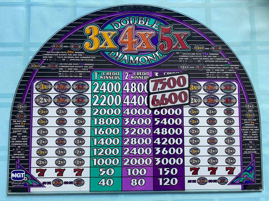 Slot Machine Glass - Double Diamond 3X 4X 5X Price Reduced! - Etsy
