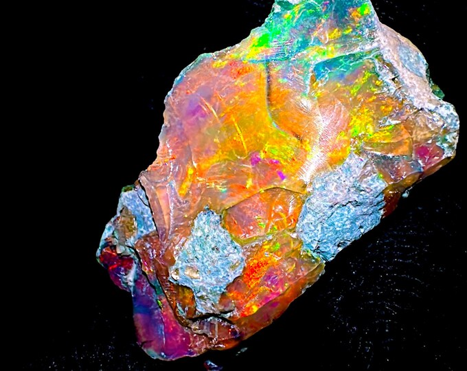 Opal, Ethiopian Fire Opal, Natural Opal Rough, Black Opal Rough, Opal ...