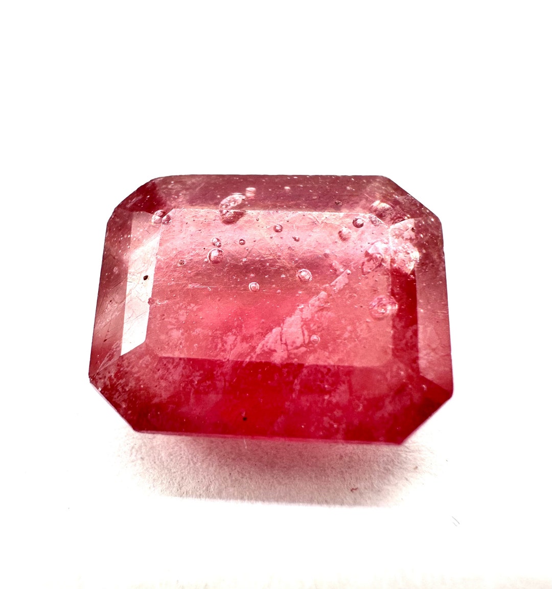 Pink Ruby, Natural Ruby, Octagon Shape Ruby, Red Ruby, Ruby Gemstone ...