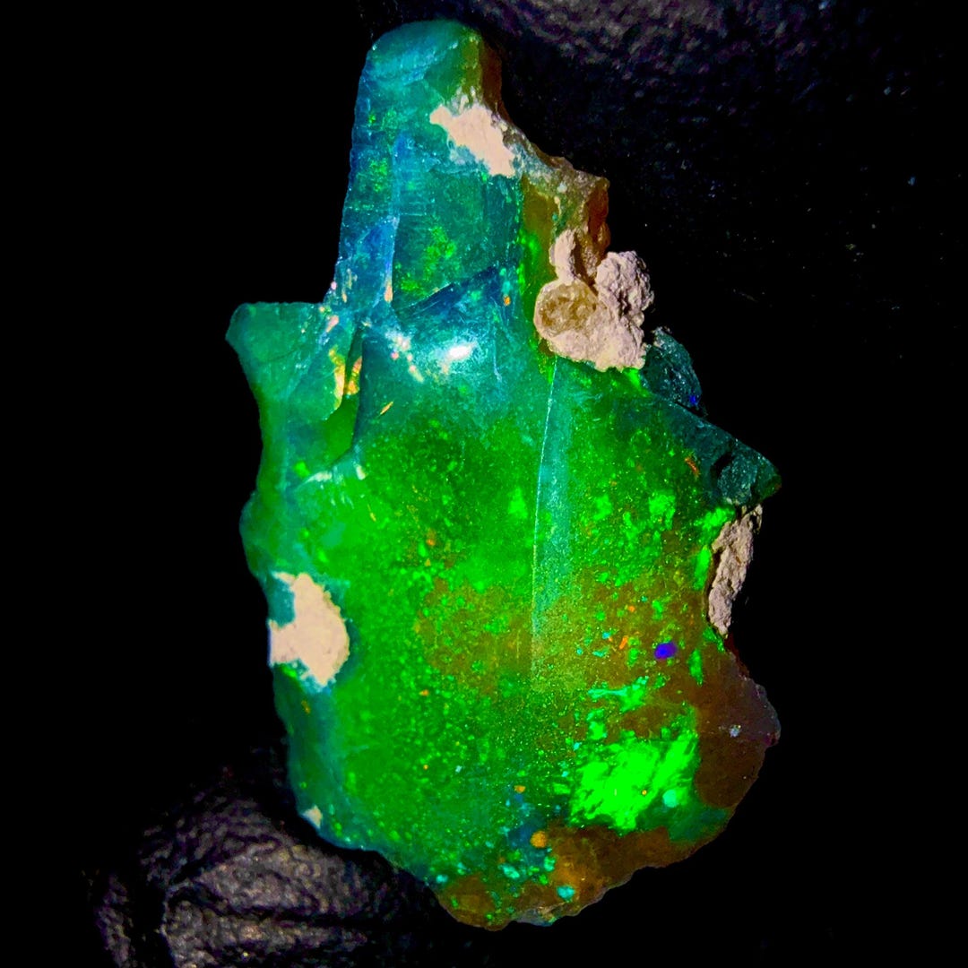 Ethiopian Black Opal Rough, Volcanic Gemstone, Wollo Province, 9 Ct ...